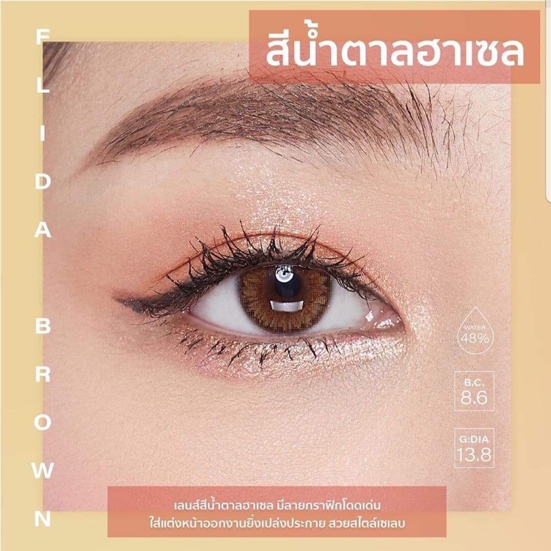 คอนเเทคเลนส์ Zplus 💋 รุ่น flida brown ค่าสายตา 0-1000 | Shopee Thailand