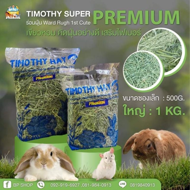 หญ้าทิโมที พรีเมียม 1 KG. ร่อนฝุ่น Timothy Ward Rugh 1st cute Premium ...