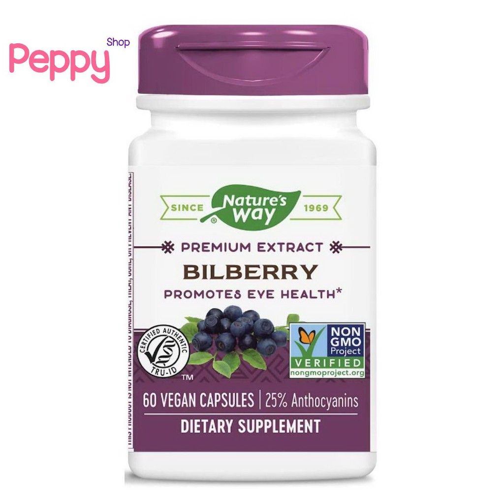 Nature's Way Bilberry 60 Vegan Capsules บิลเบอร์รี่ บำรุงสายตา 60 วีแกน ...