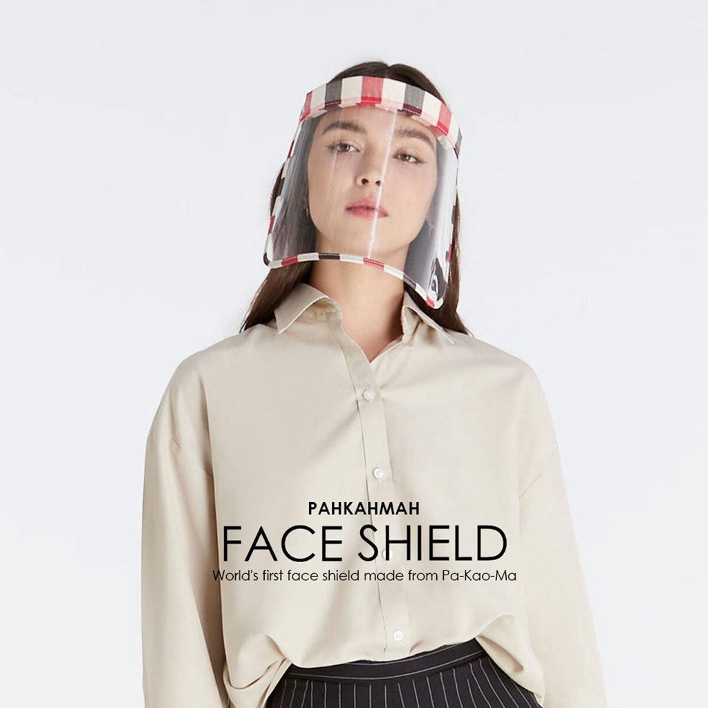 PAHKAHMAH FACE SHILED เฟสชิลด์ เฟสชิว ผ้าขาวม้า | Shopee Thailand