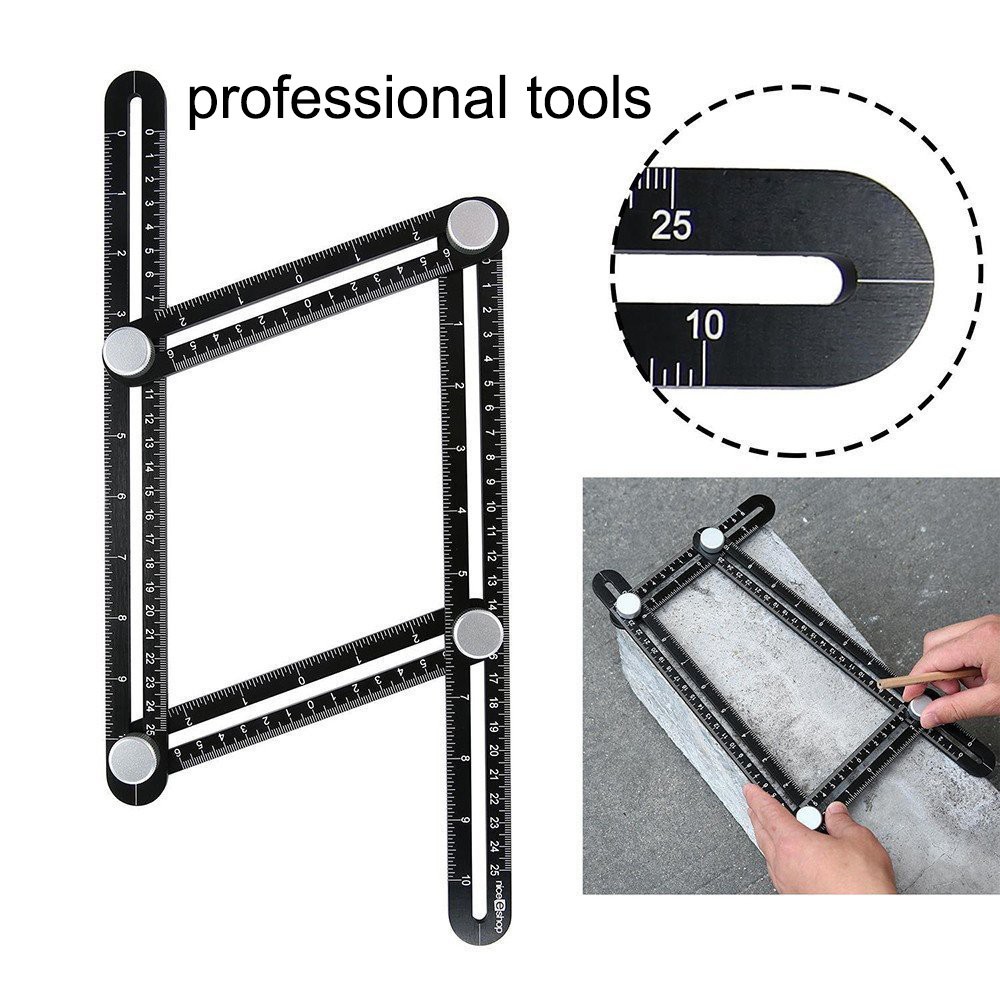 Four-Sided Ruler อุปกรณ์วัด เครื่องมือวัด เครื่องวัดมุม สำหรับช่าง งาน ...