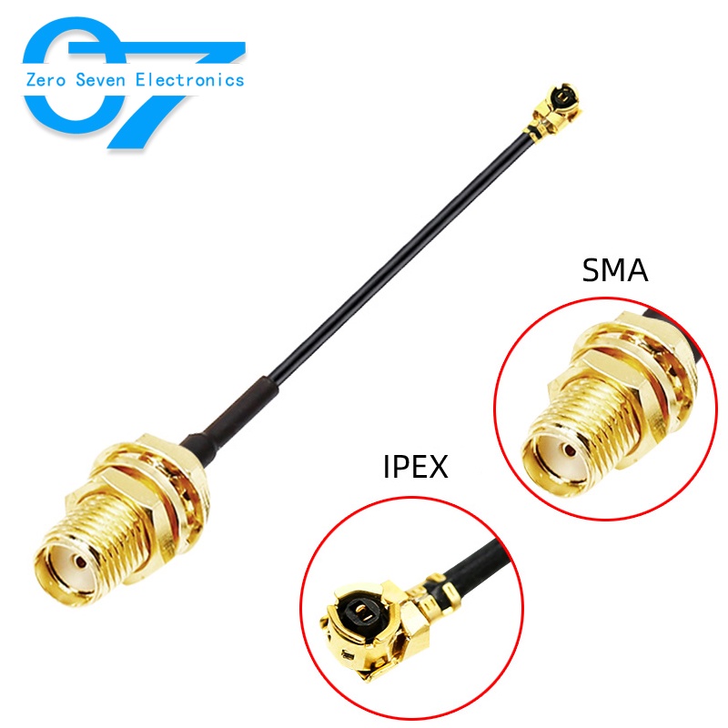 Sma Connector Cable เสาอากาศหญิง WiFi Pigtail สาย IPX ถึง SMA UFL/U.FL ...