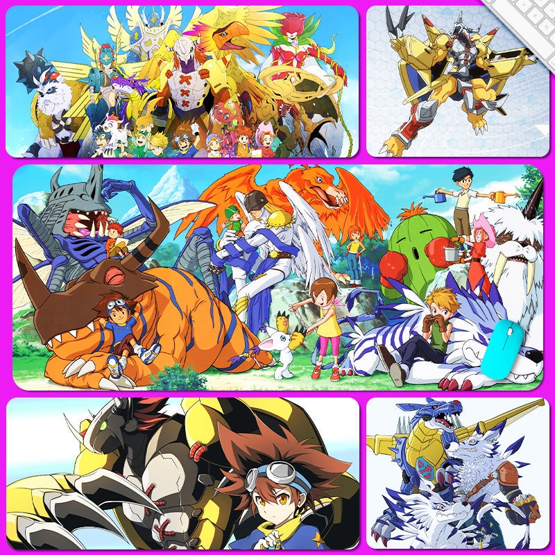 แผ่นรองเมาส์ ขนาดใหญ่ ลายการ์ตูนอนิเมะ Digimon Tyrannosaurus Beast ...
