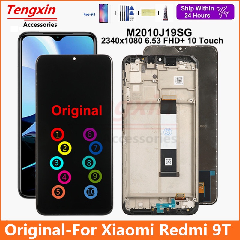 หน้าจอแสดงผล LCD 10 จุด แบบเปลี่ยน สําหรับ Xiaomi Redmi 9T M2010J19SG ...