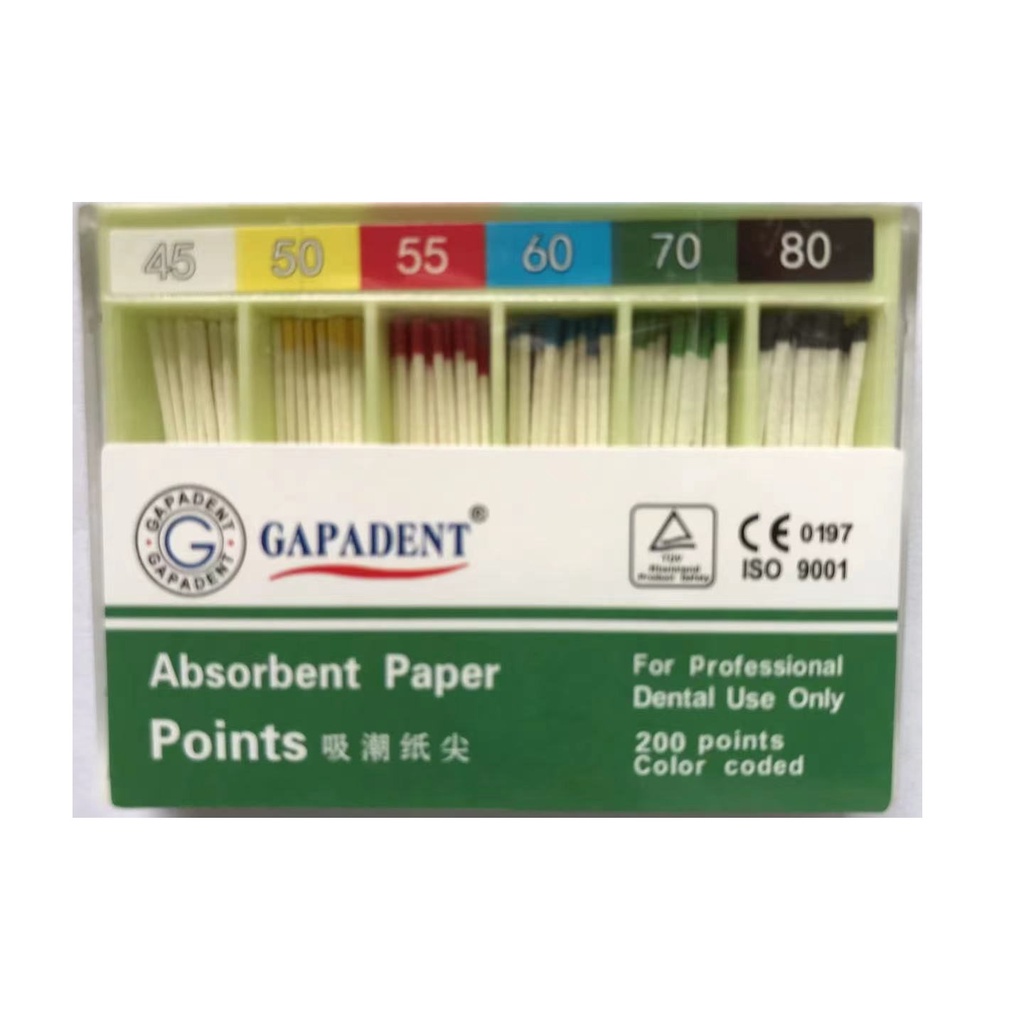200Pcs/Box Dental Absorbent Paper Points Root Cancel Endodontics Cotton ...