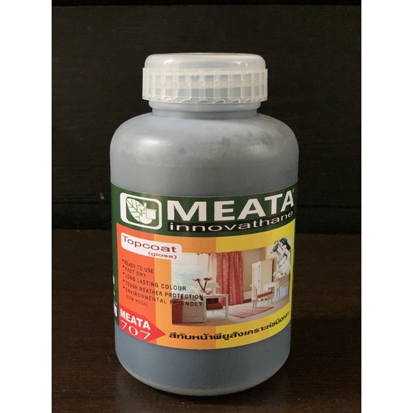 Meata สีพ่นเฟอร์นิเจอร์ ไม้ เหล็ก Meata (สูตรน้ำ) แห้งเร็ว ไม่ฉุน (1 ...