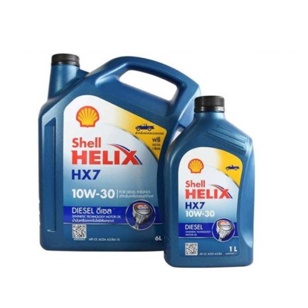 Shell Helix HX7 10W-30 CI-4 ดีเซล กึ่งสังเคราะห์ (มีให้เลือก 3 ขนาดคือ ...