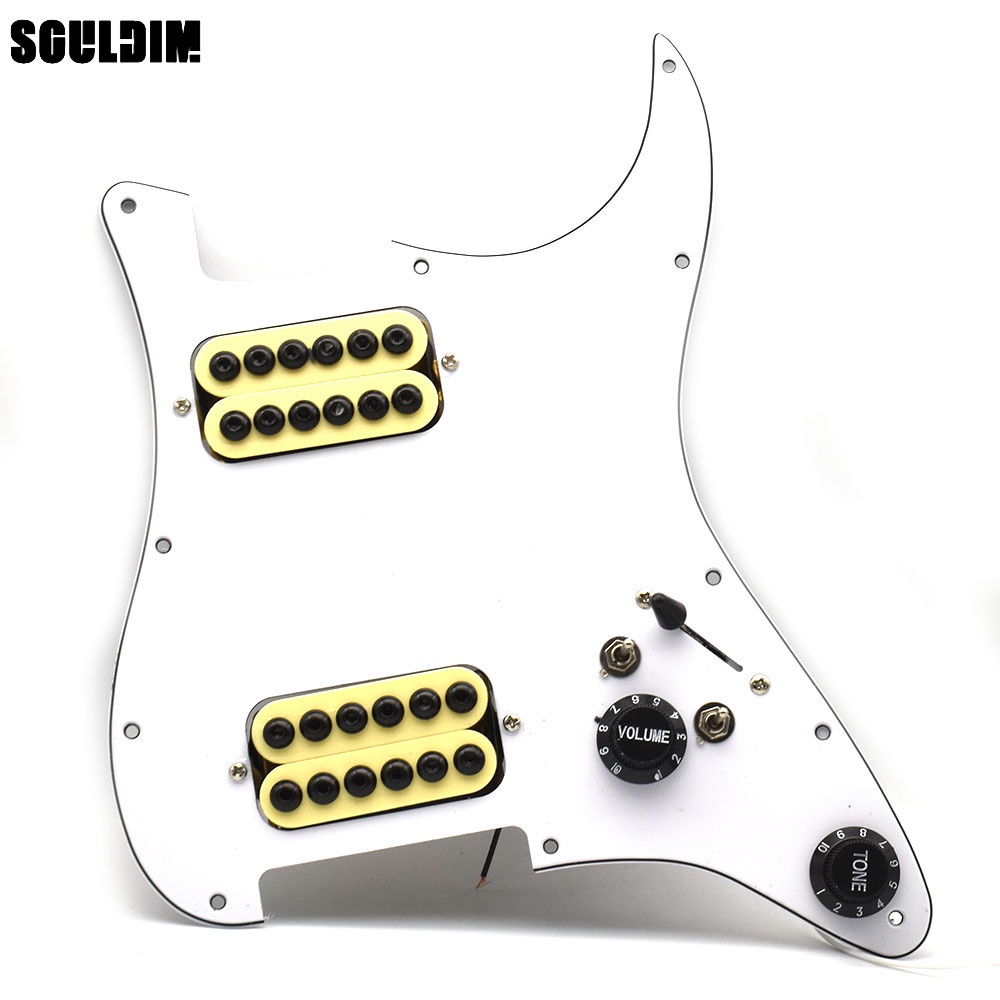 Load Prewired Scratchplate 2 Humbucker Double Coil Splitting HH กีตาร์ ...