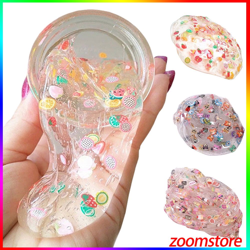 Hot New Creative Clear Crystal Fruit Plasticine Clay Jelly Slime Mud