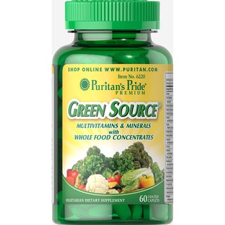 *ส่งฟรี *(เข้มข้น)วิตามินผักรวม Green Source Multivitamin / 60 Caplets ...