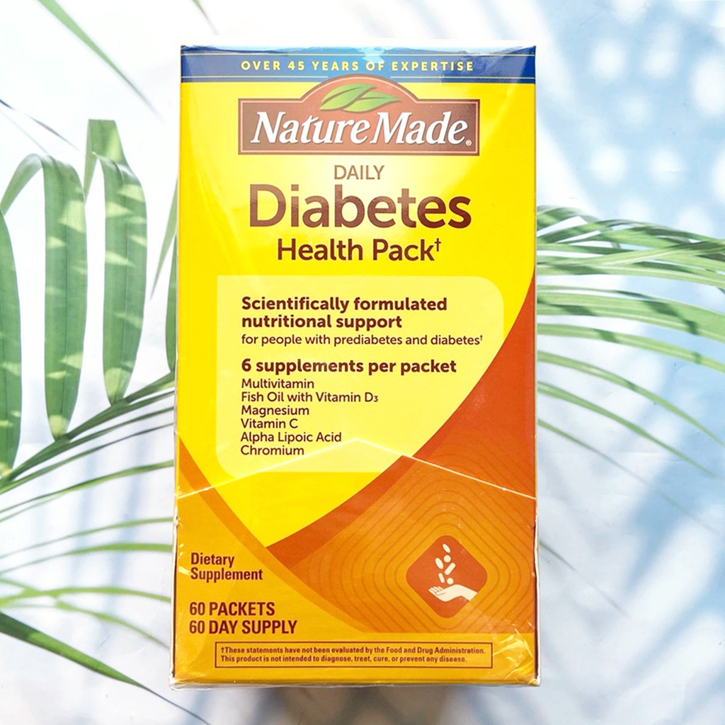 (Nature Made®) Daily Diabetes Health Pack 60 Packets 60 Day Supply ชุด ...