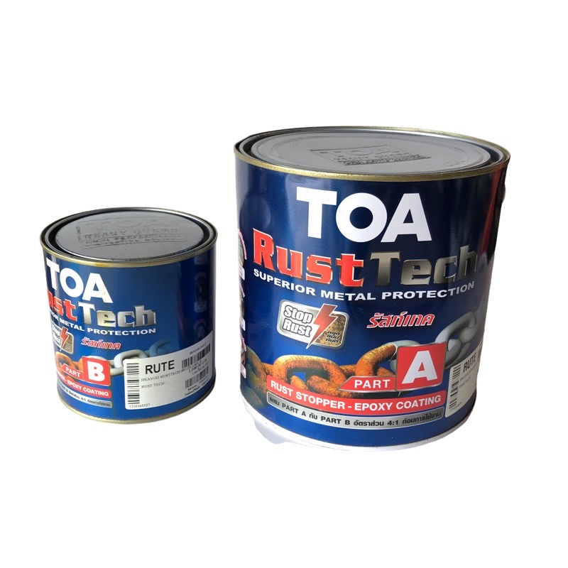 TOA RUST TECH สีรองพื้นหยุดสนิม A+B รัสท์เทค | Shopee Thailand