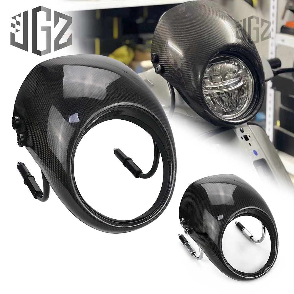GTS Windshield Motorcycle Carbon Fiber Hood Front Headlight Cover ...