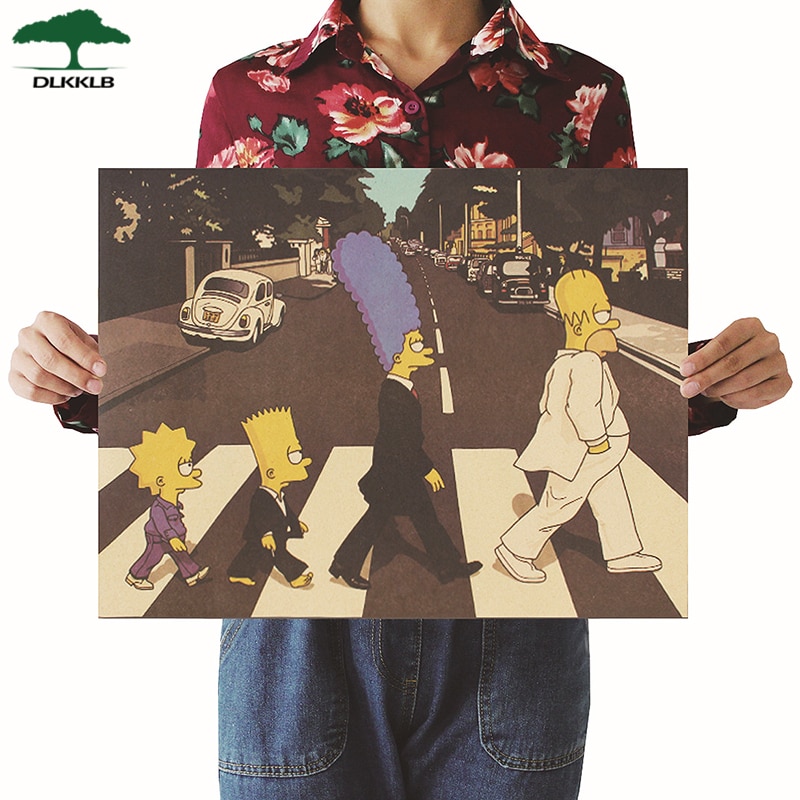 Dlkklb สติ๊กเกอร์โปสเตอร์ The Simpsons Rock Band สําหรับติดตกแต่งผนัง ...
