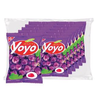 YOYO โยโย่ รสอุง่น ขนมเยลลี่ ขนาด 20กรัม ยกแพ็ค 12ซอง GRAPE JELLY ...