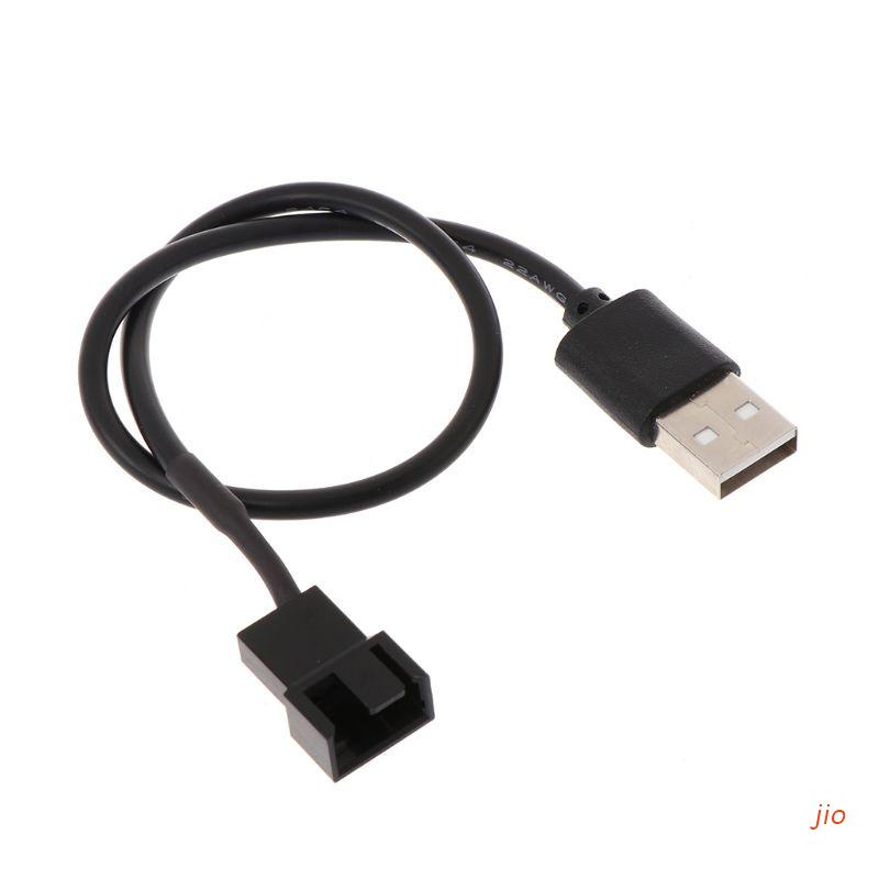 jio USB 2.0 A Male to 3-Pin / 4-Pin PWM 5V USB Sleeved Fan Power ...