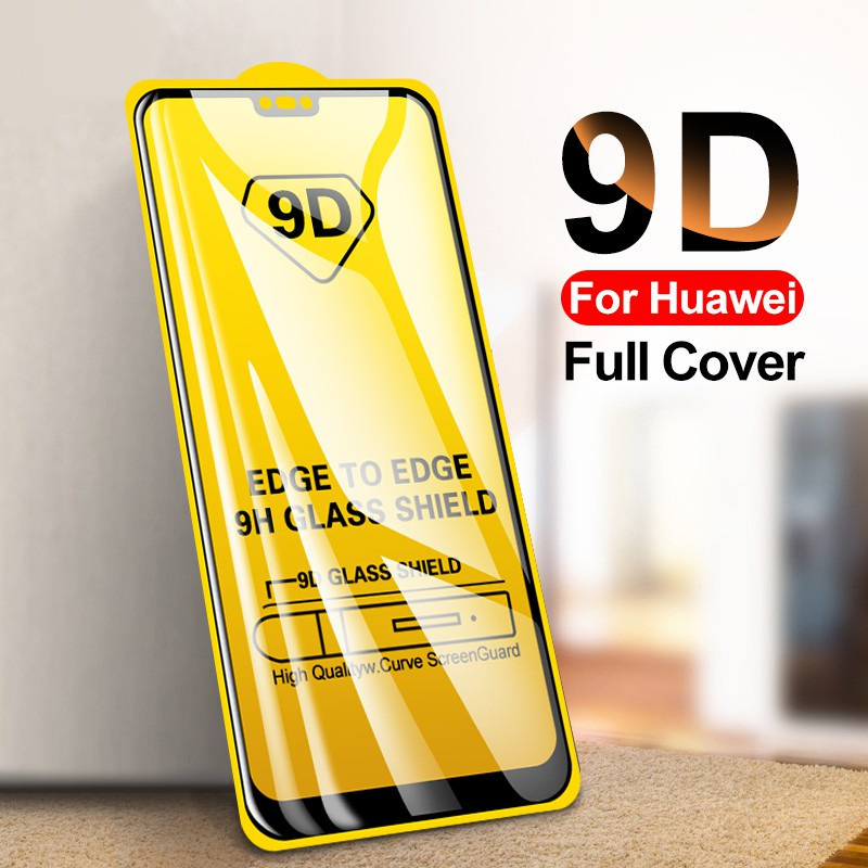 9D Full Glue Cover Screen Protector Huawei Y5P Y6P Y7P 2020 P40 P20 Pro ...