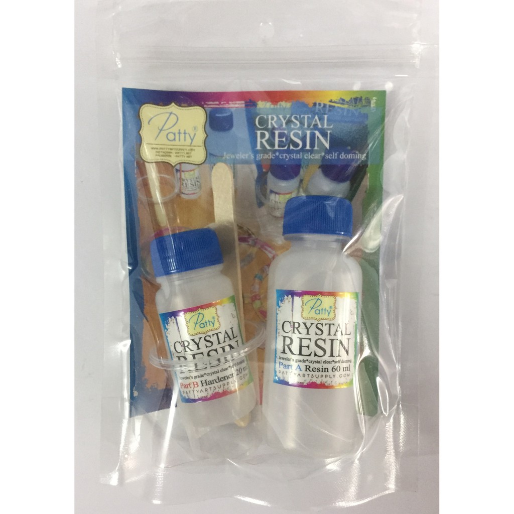 Patty Crystal Resin ชุดทำเรซิ่น (เรซิ่น 60 ml + ตัวทำแข็ง 20 ml ...