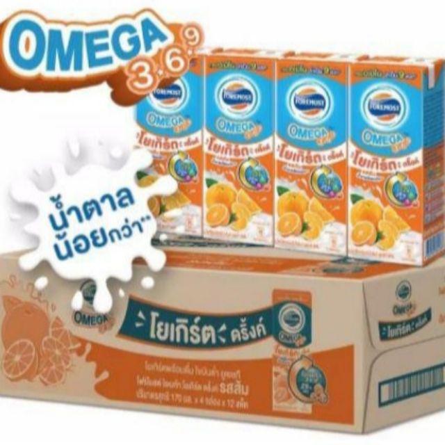 (ยกลัง) Foremost omega yogurt โฟรโมสต์ โอเมก้า นมเปรี้ยว โยเกิร์ตดร ...