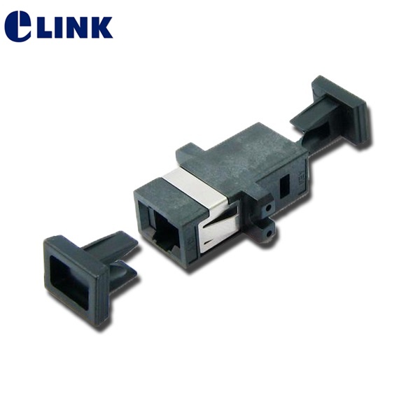 20pcs MTRJ fiber adapter SC shaped SM MM in black color best quality MTRJ optical fibre coupler ...