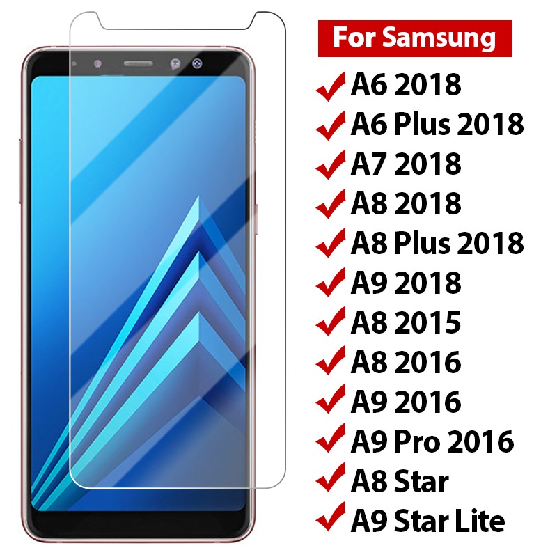 Samsung Galaxy A7 2018 A750 A6 A8 Plus โทรศัพท์สมาร์ทฟิล์ม Toughed ...
