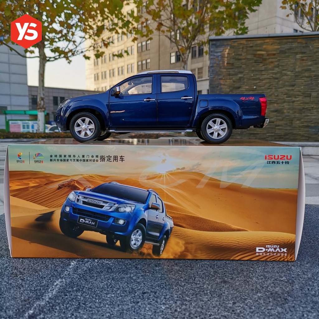 ใหม่ โมเดลรถบรรทุก สเกล 1:18 Diecast Isuzu D-Max สีส้ม สําหรับเก็บสะสม ...