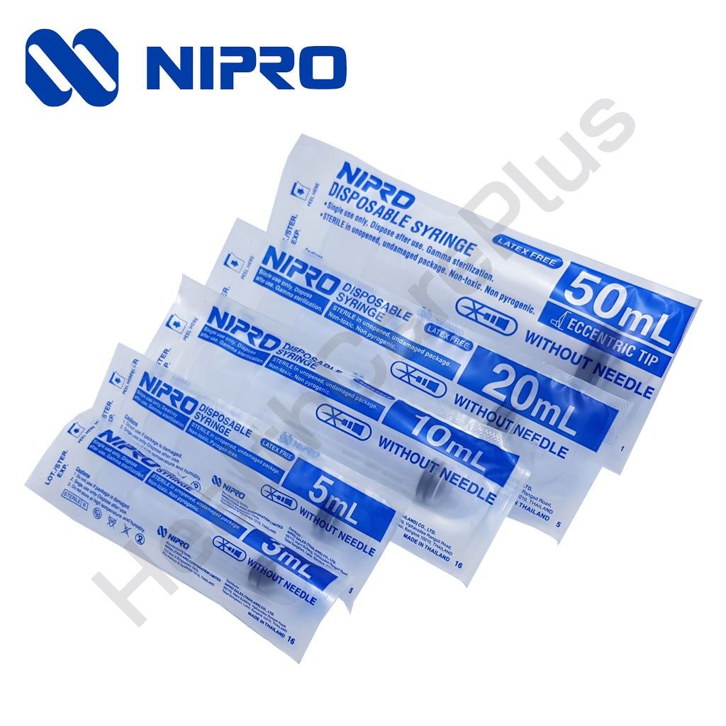 กระบอกฉีดยา NIPRO Syringe ไซริ้ง 3 ml. / 5 ml. / 10 ml. / 20 ml. / 50 ml. | Shopee Thailand