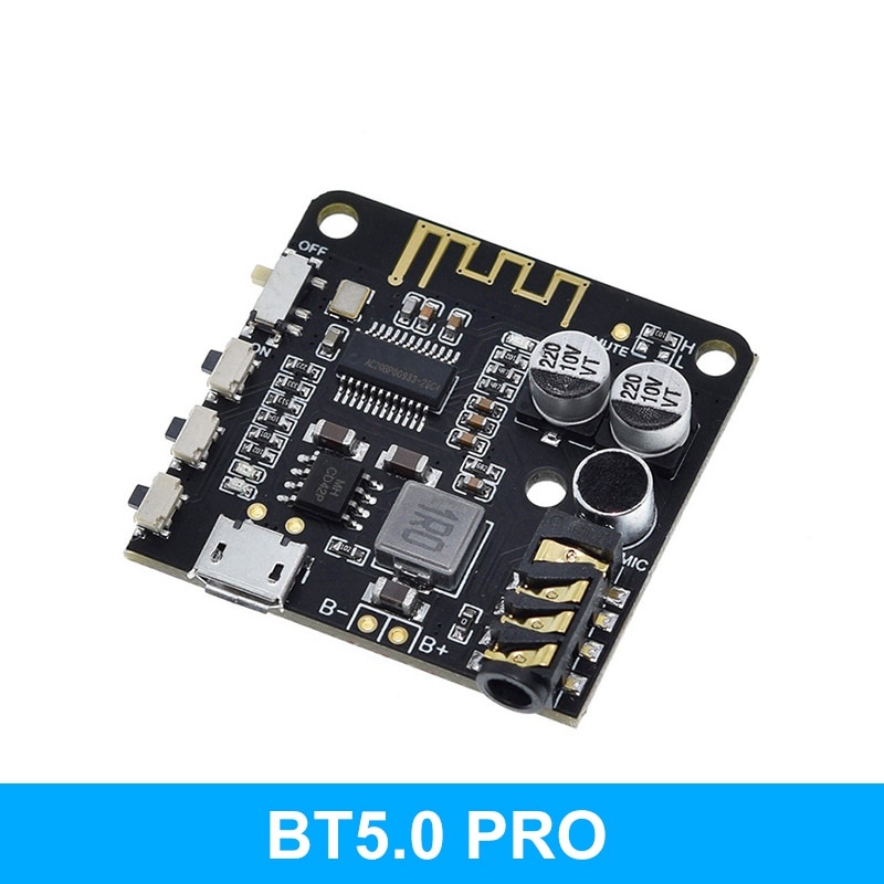 บอร์ดโมดูลรับสัญญาณเสียงสเตอริโอไร้สาย บลูทูธ 5.0 BT5.0 PRO MP3 พร้อมเค ...