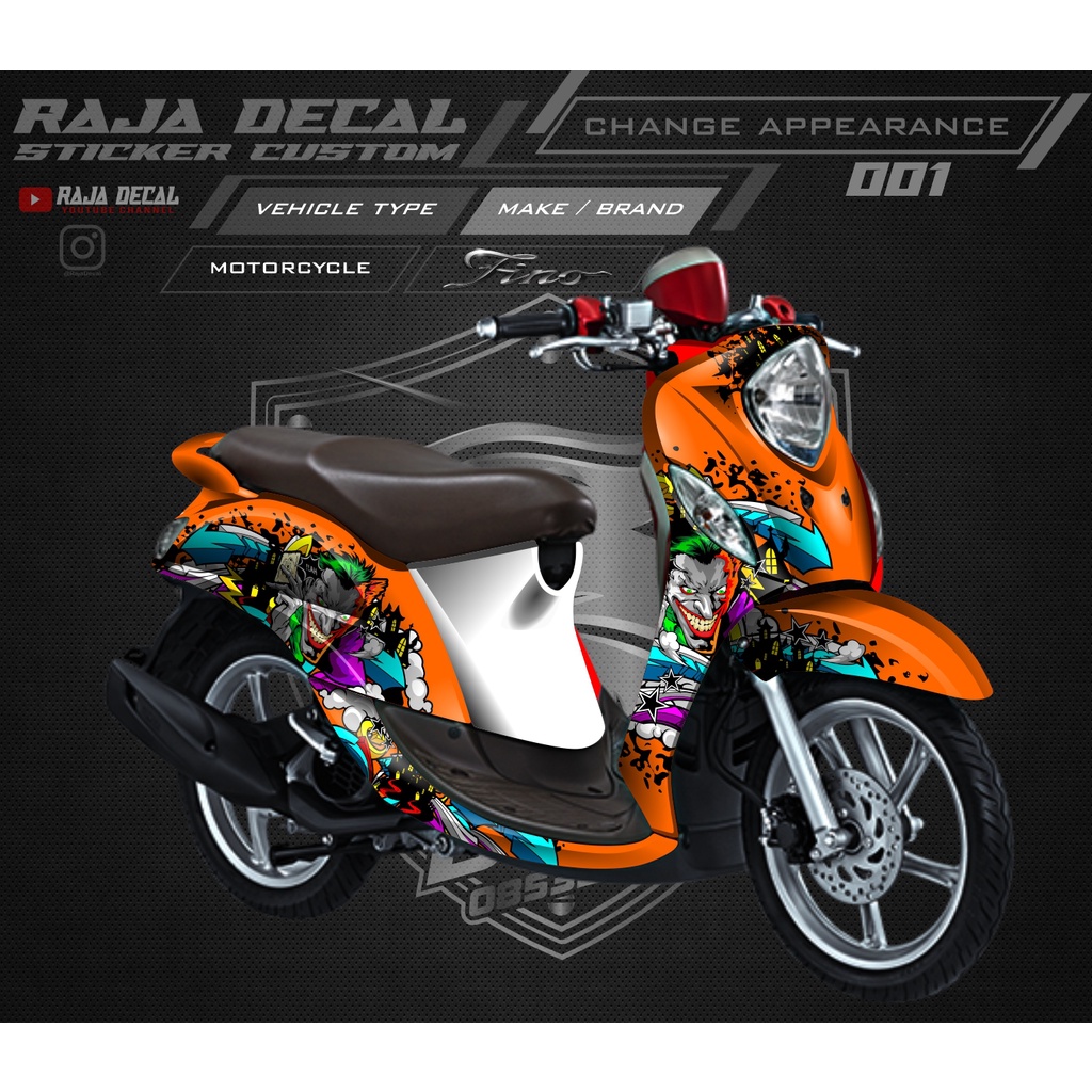 Yamaha MIO Fino Fullbody Decal Sticker_MI Finoi Decal Sticker Jaoker ...