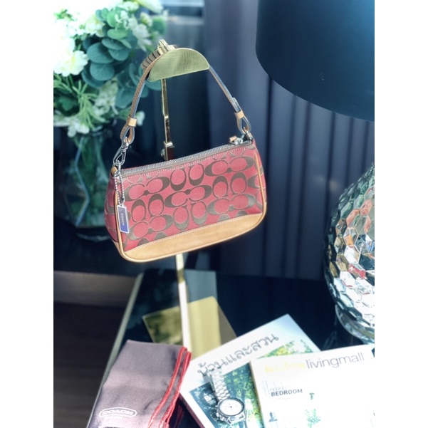 COACH pouch Vintage RARE items!!! Signature demi pouch 100% AUTHENTIC ...