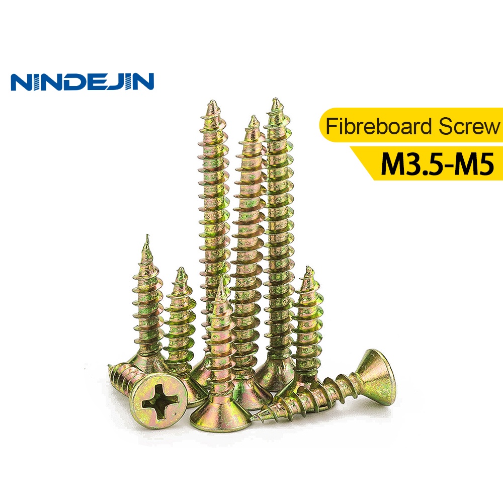 Nindejin 30 ชิ้น Cross Offed Counter Fibreboard Chipboard สกรู M3.5 M4 ...