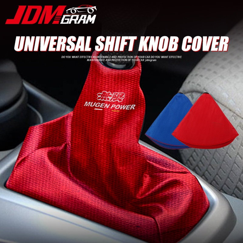 JDMGRAM Mugen เกียร์รถเกียร์ KNOB COVER Auto Stick SHIFT BOOT ผ้า ...