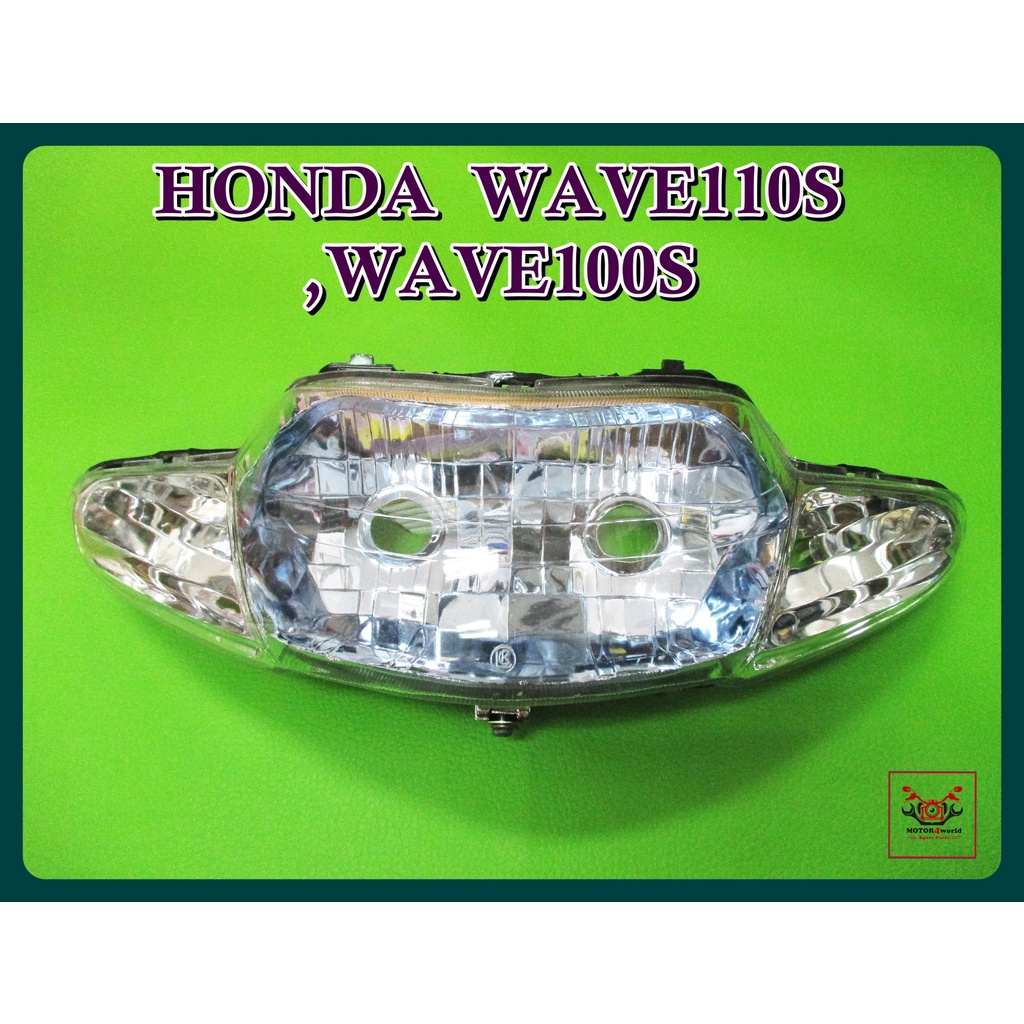 HEADLIGHT HEADLAMP SET Fit For HONDA WAVE110S WAVE100S // ไฟหน้า (เพชร ...
