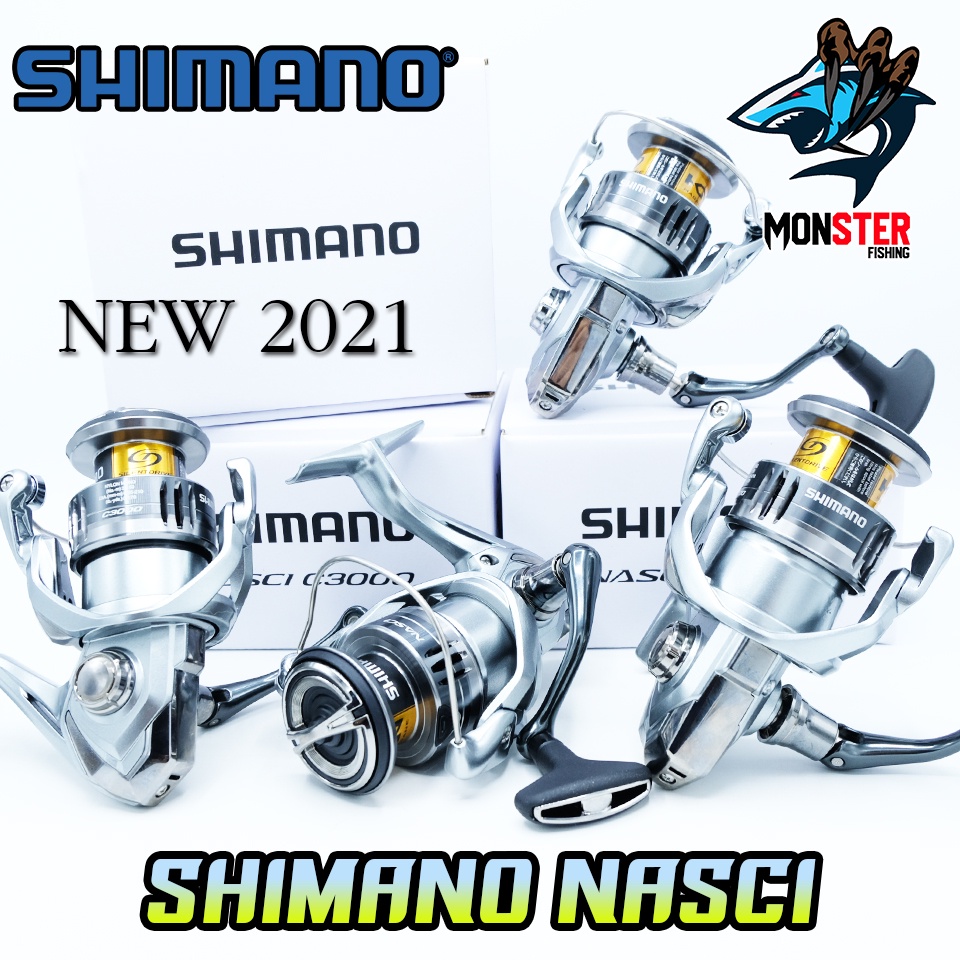 รอกตกปลา รอกสปินนิ่ง SHIMANO NASCI 2500/2500HG/C3000/C3000HG (รุ่นใหม่ ปี 2021) | Shopee Thailand
