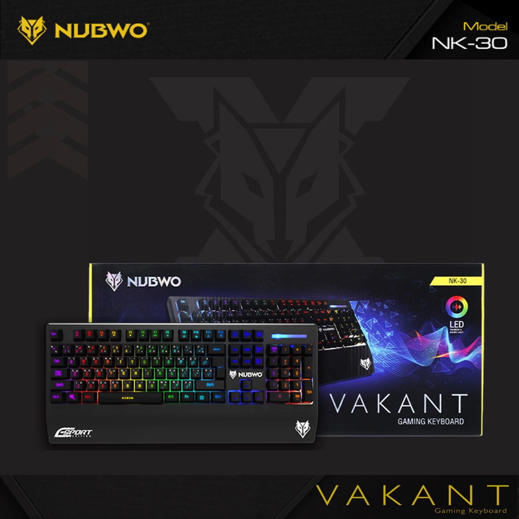 NUBWO NK030 VAKANT (RUBBER DOME) (7 COLORS LED) (EN/TH) | Shopee Thailand