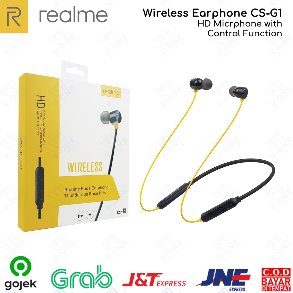 ชุดหูฟังบลูทูธไร้สายแฮนด์ฟรี Realme Buds CS-G1 คุณภาพสูง | Shopee Thailand