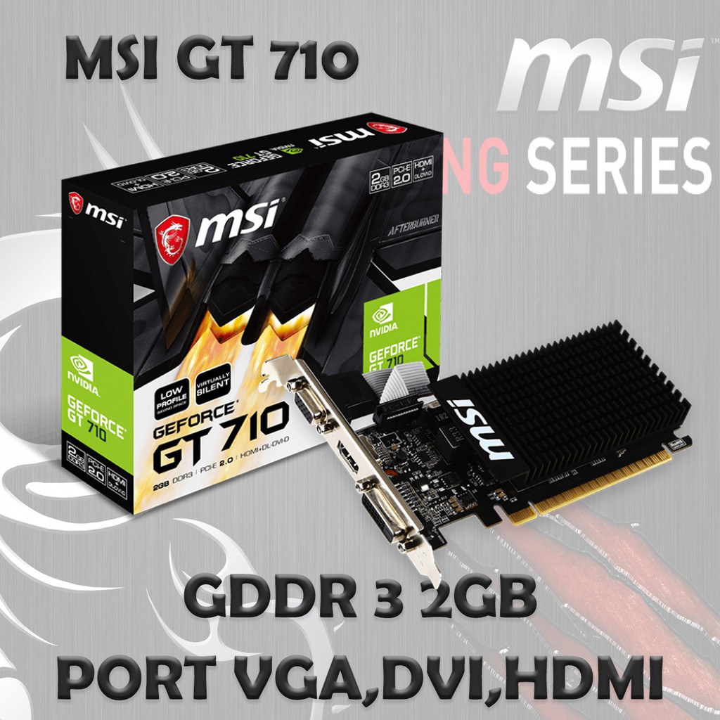 การ์ดจอ MSI GT 710 2GB 954Mhz GDDR3 | Shopee Thailand