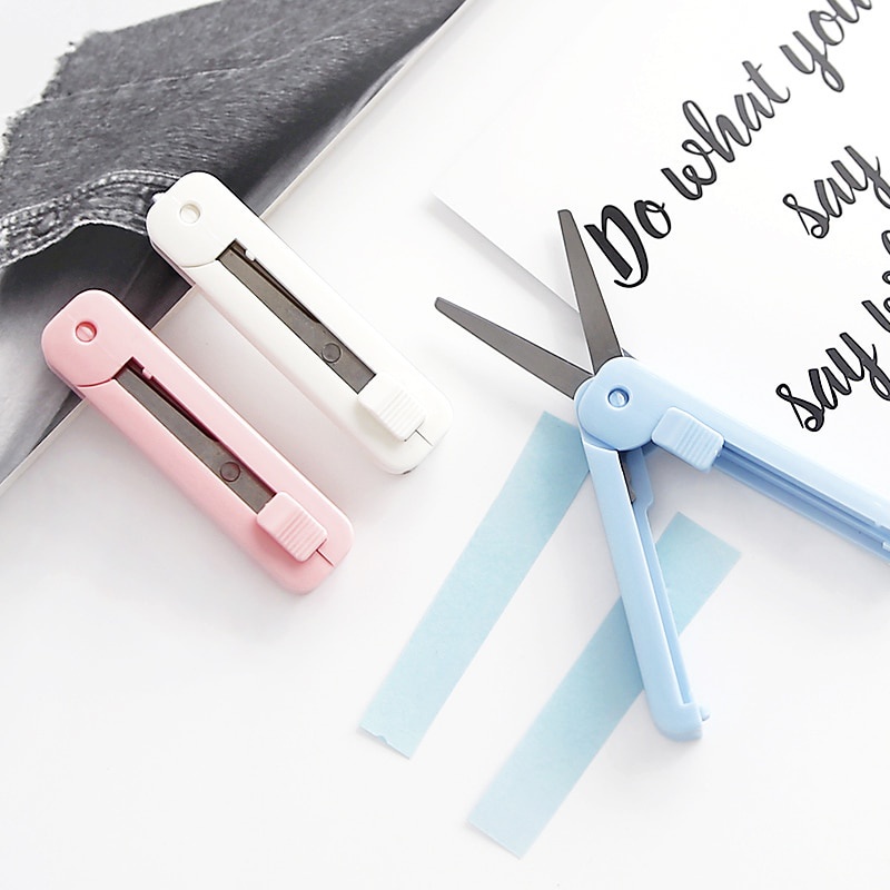 Deli Portable Scalable Creative Scissors Random Color Office Student ...