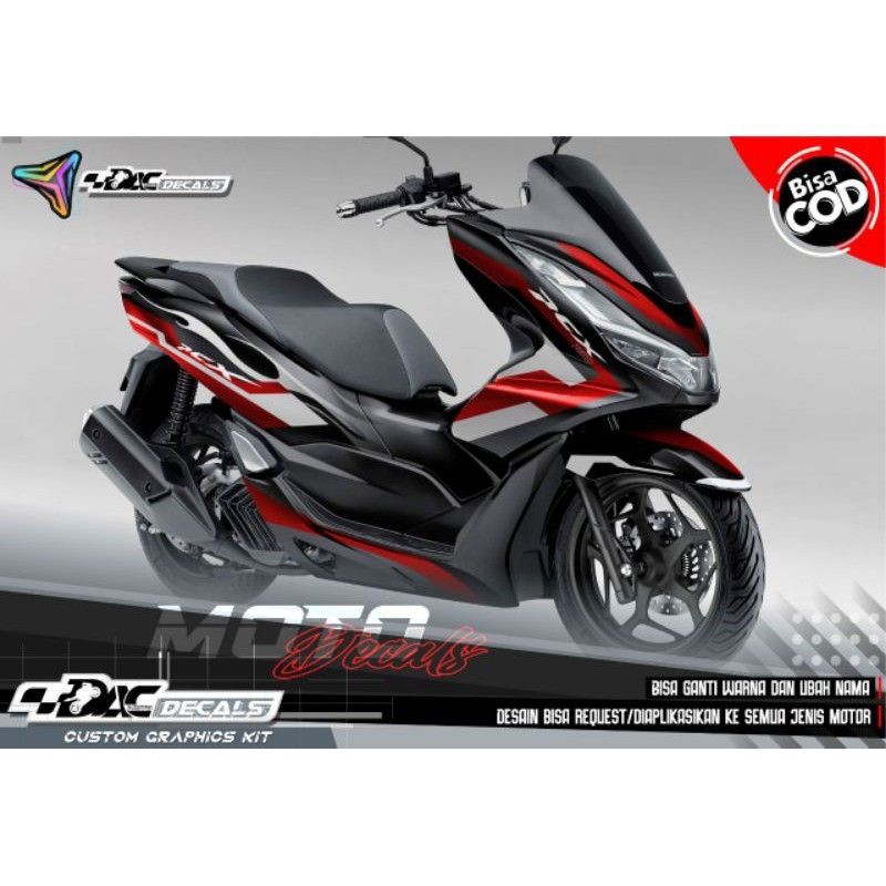 Pcx 160 4 Valve Decal Sticker ลายกราฟฟิกสีเรียบๆ รถมอเตอร์ไซด์เต็มตัว ...