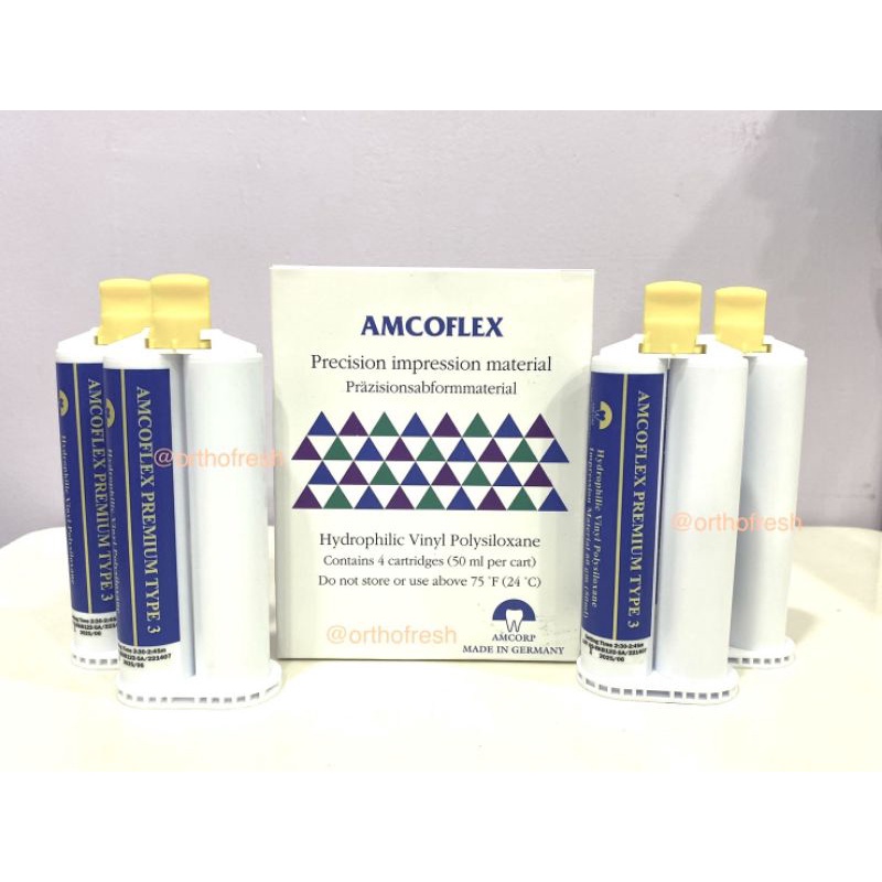 วัสดุพิมพ์ปาก พิมพ์ฟัน ซิลิโคน พิมพ์ฟัน Amcoflex light body Automix 1 ...