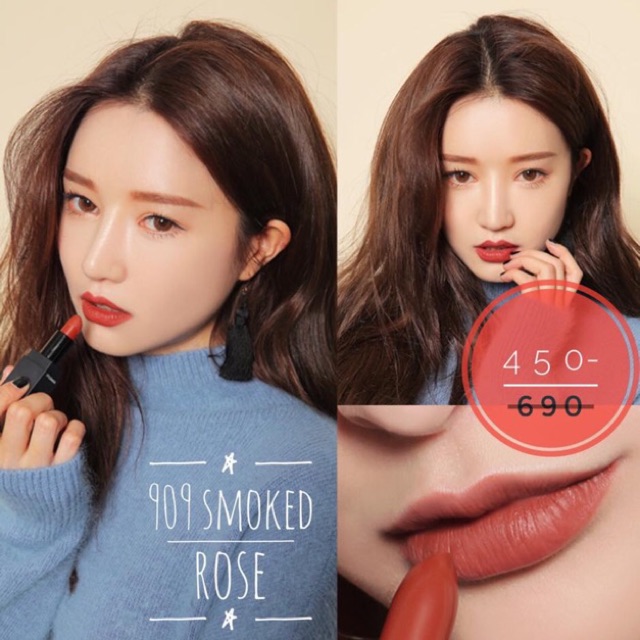 [แท้/พร้อมส่ง] 3CE LIP COLOR MATTE #909 Smoked Rose **แยกขายจากเซต ...