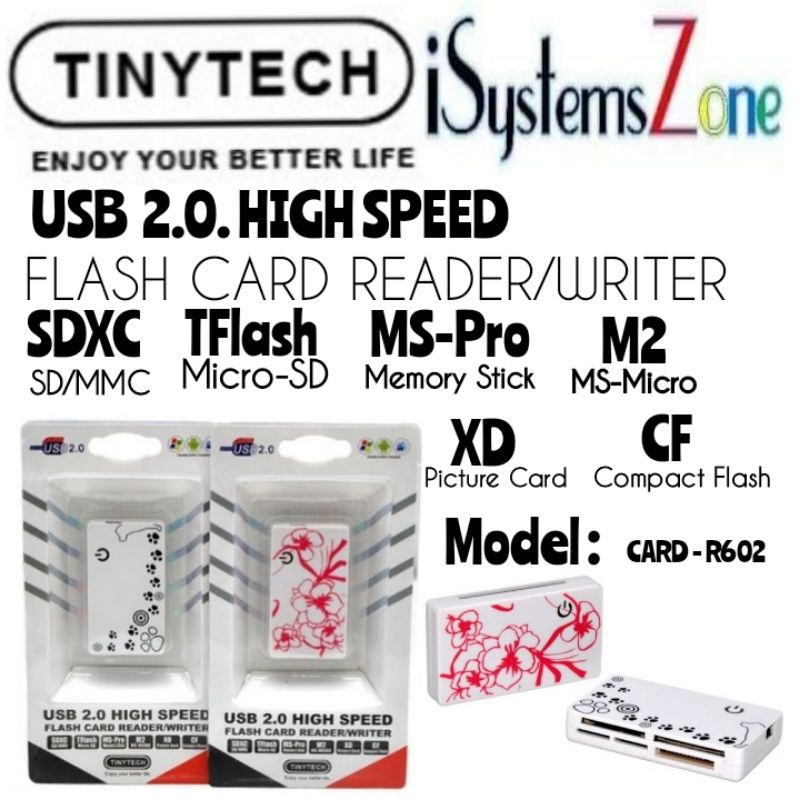 เครื่องอ่านการ์ด TINY TECH 6 ช่อง R601 & 602 USB 2.0 | Shopee Thailand