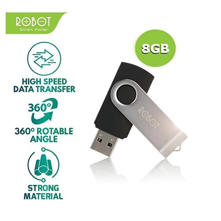 Flashdisk USB 2.0 ROBOT RF108 หุ่นยนต์จัดเก็บข้อมูล 8GB หมุนได้ U-Disk ...
