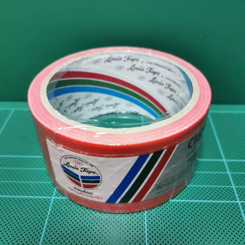 LOUIS Cloth Tape 2 Inch x 8y RED หลุยส์เทป เทปผ้ากาว สีแดง ขนาด 2 นิ้ว ...