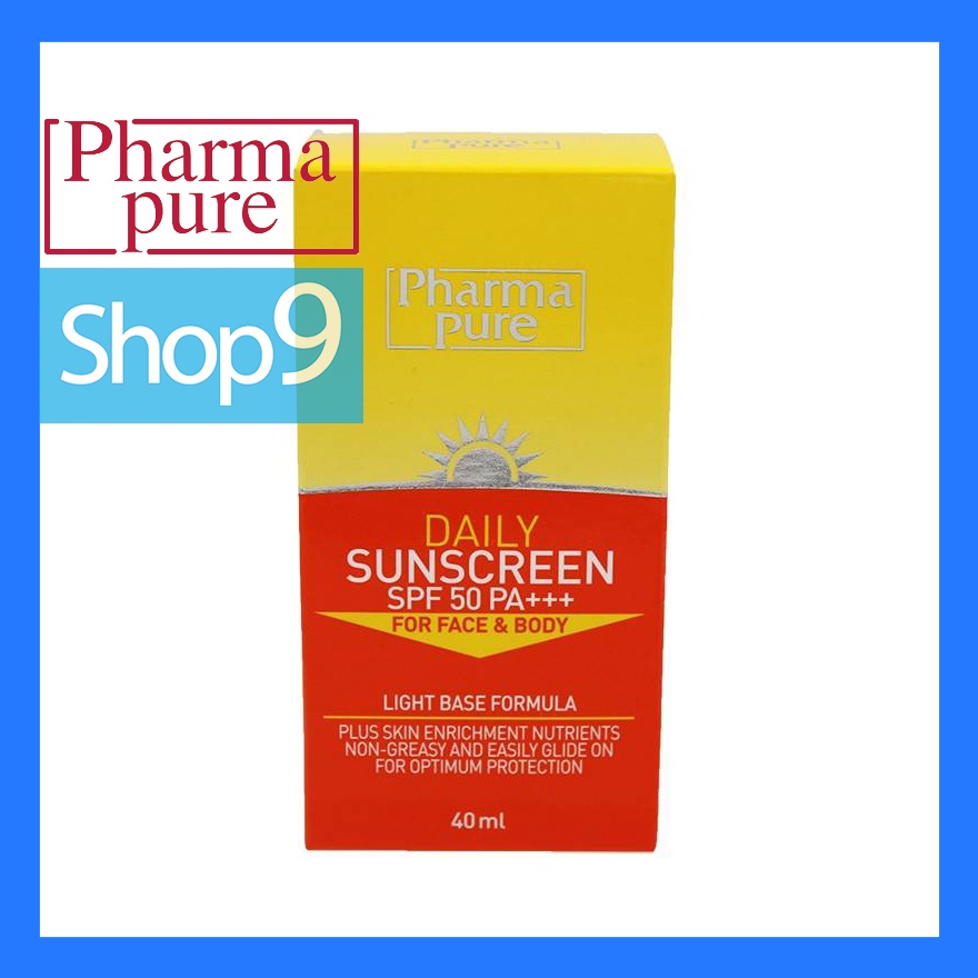 PHARMAPURE DAILY SUNSCREEN SPF50 PA+++ FOR FACE AND BODY (40G.) (EXP 02 ...
