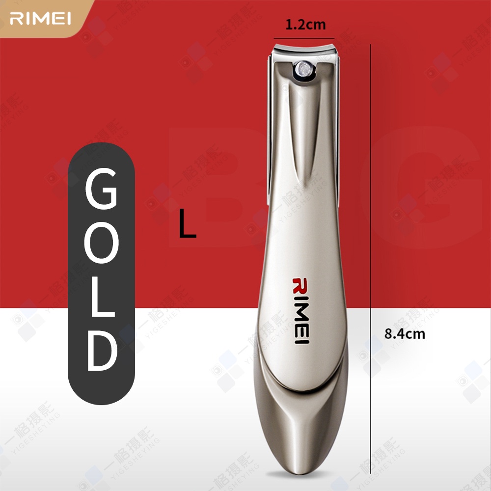 RIMEI No Splash Nail Clipper Cutter กรรไกรตัดเล็บสแตนเลส ตนเลสโค้งงอใบ ...