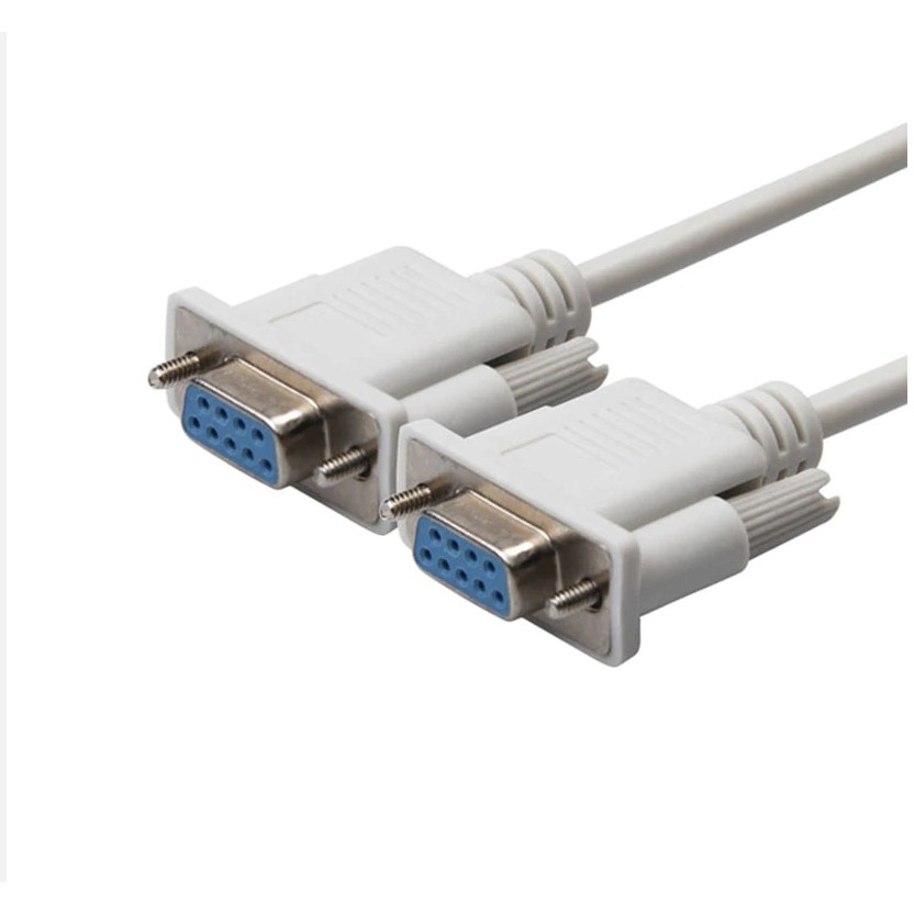 DB9F to DB9F 9 Pin Female to Female DB9 Connector Serial Null Modem Cable RS232 to RS-232 ...