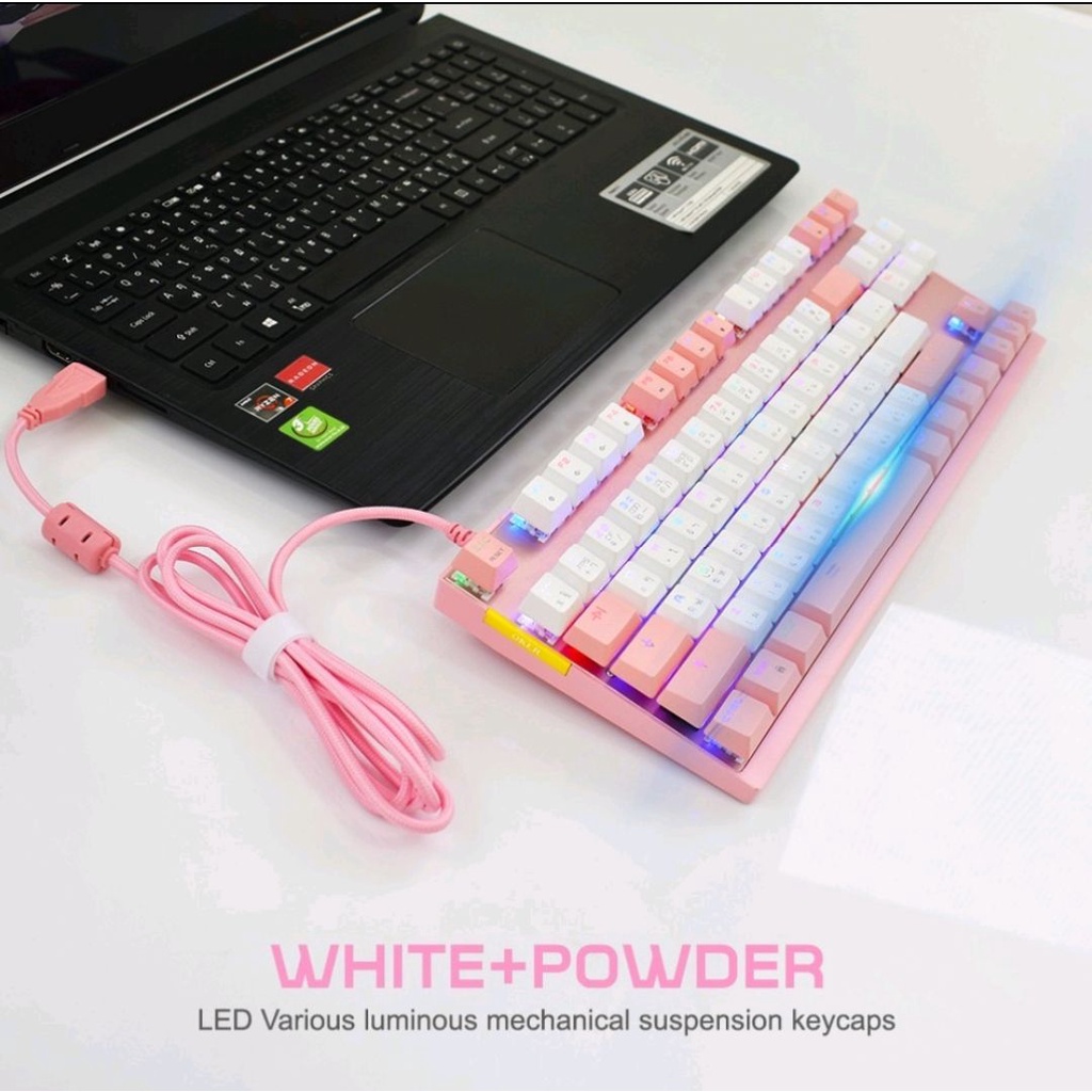 Oker K-84 Keyboard Games Blue sw คีย์บอร์ดเล่นเกม คีย์บอร์ดเกมมิ่ง แป้น ...