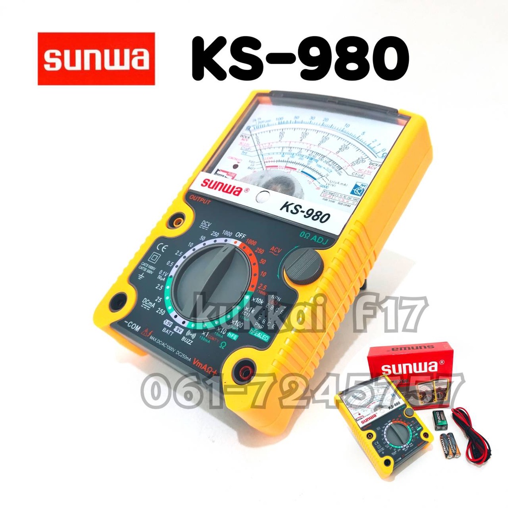 SUNWA KS-980 มิเตอร์วัดไฟเป็นมัลติมิเตอร์แบบเข็ม Analog Multimeter มี ...