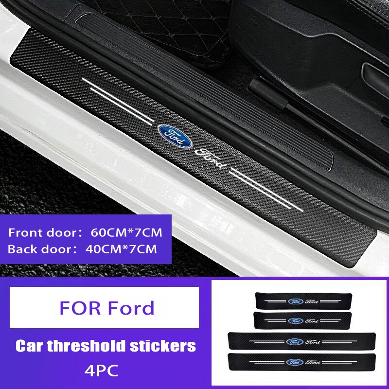 รถเกณฑ์ป้องกัน Decals สติกเกอร์ประตูรถ Sill สติกเกอร์สําหรับ Ford Focus ...